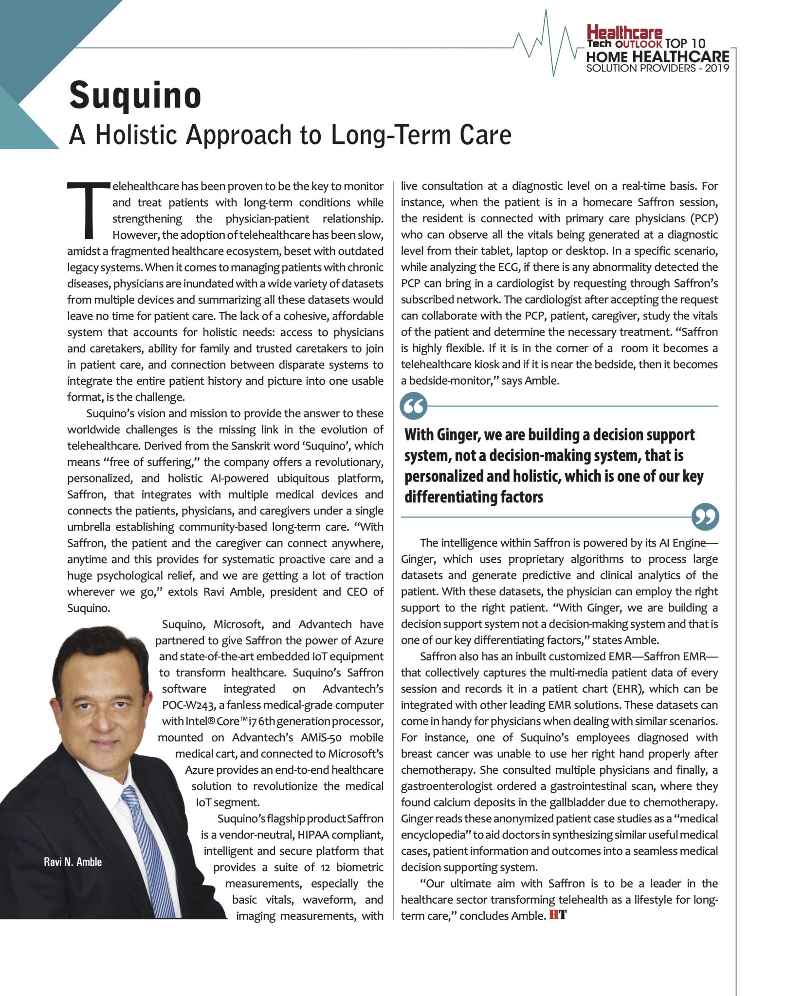 Healthcare Tech Outlook Magazine - Suquino
